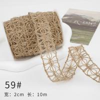 China Christmas Brown Burlap Ribbon 5mm-45mm Wired Jute Gift Wrapping Craft Material for sale