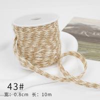 China Christmas Brown Burlap Ribbon 5mm-45mm Wired Jute Gift Wrapping Craft Material for sale