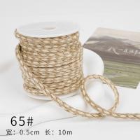 China Christmas Brown Burlap Ribbon 5mm-45mm Wired Jute Gift Wrapping Craft Material for sale
