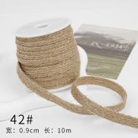 China Christmas Brown Burlap Ribbon 5mm-45mm Wired Jute Gift Wrapping Craft Material for sale