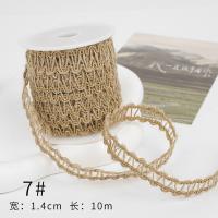 China Christmas Brown Burlap Ribbon 5mm-45mm Wired Jute Gift Wrapping Craft Material for sale