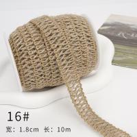 China Christmas Brown Burlap Ribbon 5mm-45mm Wired Jute Gift Wrapping Craft Material for sale
