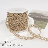 China Christmas Brown Burlap Ribbon 5mm-45mm Wired Jute Gift Wrapping Craft Material for sale
