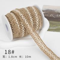 China Christmas Brown Burlap Ribbon 5mm-45mm Wired Jute Gift Wrapping Craft Material for sale