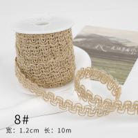 China Christmas Brown Burlap Ribbon 5mm-45mm Wired Jute Gift Wrapping Craft Material for sale