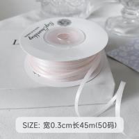 China 3mm Double-Face Polyester Satin Ribbon - 50 Yard Roll with High-Density Construction for Gift Wrapping and Decorations for sale