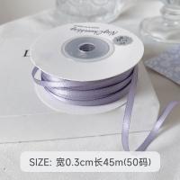China 3mm Double-Face Polyester Satin Ribbon - 50 Yard Roll with High-Density Construction for Gift Wrapping and Decorations for sale