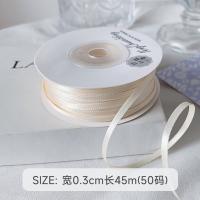 China 3mm Double-Face Polyester Satin Ribbon - 50 Yard Roll with High-Density Construction for Gift Wrapping and Decorations for sale