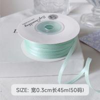 China 3mm Double-Face Polyester Satin Ribbon - 50 Yard Roll with High-Density Construction for Gift Wrapping and Decorations for sale