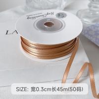 China 3mm Double-Face Polyester Satin Ribbon - 50 Yard Roll with High-Density Construction for Gift Wrapping and Decorations for sale