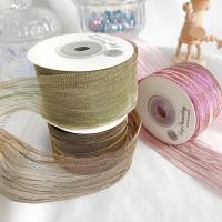 China Polyester 38mm Organza Ribbon Eco Friendly Pale Pink Organza Ribbon for sale