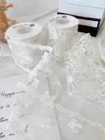 China 65mm Polyester Lace Ribbon for Wedding Decoration and Gift Packing for sale