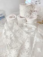 China 65mm Polyester Lace Ribbon for Wedding Decoration and Gift Packing for sale