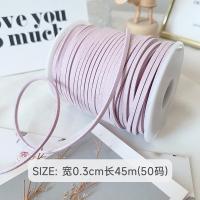 China 3mm Double-Faced Velvet Ribbon 100 Yards - ISO9001 Certified Suede Leather Edge Ribbon for Crafts and Gift Wrapping for sale