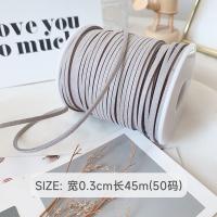 China 3mm Double-Faced Velvet Ribbon 100 Yards - ISO9001 Certified Suede Leather Edge Ribbon for Crafts and Gift Wrapping for sale