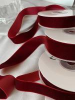 China 38mm Double-Faced Velvet Ribbon 5 Yards Dark Red for Gift Wrapping and Crafts for sale