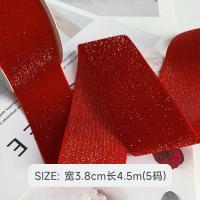 China Shinny Glitter Velvet Ribbon 6mm-38mm Width 5 Yards Length for Gift Wrapping and Crafts for sale