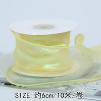 China 40mm Polyester Organza Ribbon With Satin Edge Shinny Pink Organza Ribbon for sale