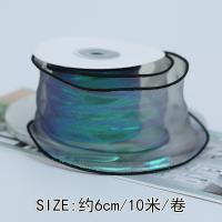 China 40mm Polyester Organza Ribbon With Satin Edge Shinny Pink Organza Ribbon for sale