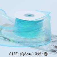 China 40mm Polyester Organza Ribbon With Satin Edge Shinny Pink Organza Ribbon for sale