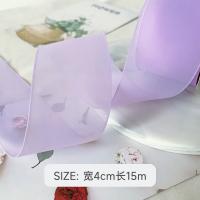 China High Density Polyester Organza Ribbon 40mm For Luxury Gift Packing for sale