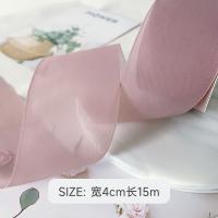 China High Density Polyester Organza Ribbon 40mm For Luxury Gift Packing for sale