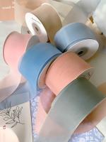 China High Density Polyester Organza Ribbon 40mm For Luxury Gift Packing for sale