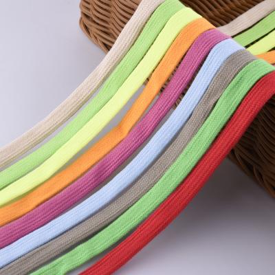 China 12mm Flat Braided Cotton Cord with 550 Pound Strength - ISO14001 Certified for DIY Crafts and Garment Accessories for sale