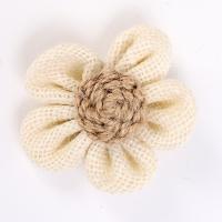 China 8cm Jute Ribbon Flowers - Orange Black Burlap DIY Decorative Accessories for Gift Wrapping for sale