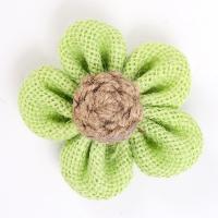 China 8cm Jute Ribbon Flowers - Orange Black Burlap DIY Decorative Accessories for Gift Wrapping for sale