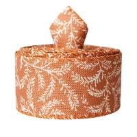 China 63mm x 30 Yard Thanksgiving Day Printed Burlap Ribbon - Customizable Cotton Craft Ribbon for Gift Packaging for sale