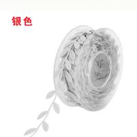 China Polyester Leaf Ribbon Ultrasonic Red Poly Ribbon For Wedding Decoration for sale
