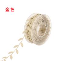 China Polyester Leaf Ribbon Ultrasonic Red Poly Ribbon For Wedding Decoration for sale