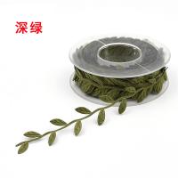China Polyester Leaf Ribbon Ultrasonic Red Poly Ribbon For Wedding Decoration for sale