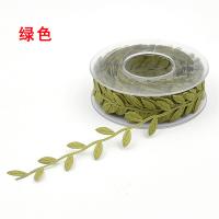 China Polyester Leaf Ribbon Ultrasonic Red Poly Ribbon For Wedding Decoration for sale