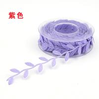 China Polyester Leaf Ribbon Ultrasonic Red Poly Ribbon For Wedding Decoration for sale