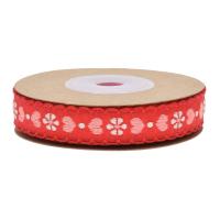 China Jacquard 12mm Floral Wired Ribbon ISO14001 Vintage Floral Ribbon for sale