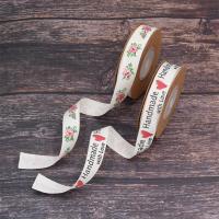 China 15mm*10m Flower Burlap Ribbon OEM ODM Custom Printed Ribbon Rolls for sale