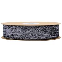 China 25mm Shinny Glitter Velvet Ribbon - Olive Green Double-Faced 10m Roll for Gift Wrapping and Crafts for sale