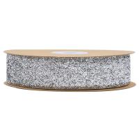 China 25mm Shinny Glitter Velvet Ribbon - Olive Green Double-Faced 10m Roll for Gift Wrapping and Crafts for sale