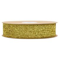 China 25mm Shinny Glitter Velvet Ribbon - Olive Green Double-Faced 10m Roll for Gift Wrapping and Crafts for sale