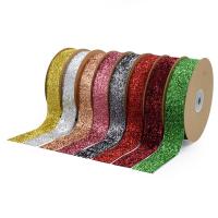 China 25mm Shinny Glitter Velvet Ribbon - Olive Green Double-Faced 10m Roll for Gift Wrapping and Crafts for sale