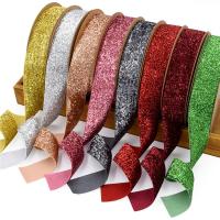 China 25mm Shinny Glitter Velvet Ribbon - Olive Green Double-Faced 10m Roll for Gift Wrapping and Crafts for sale