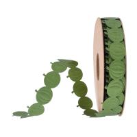 China 18mm*15y Ultrasonic Pumpkin Wired Ribbon For Halloween Decoration for sale