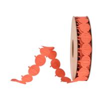 China 18mm*15y Ultrasonic Pumpkin Wired Ribbon For Halloween Decoration for sale