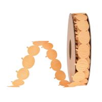 China 18mm*15y Ultrasonic Pumpkin Wired Ribbon For Halloween Decoration for sale