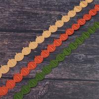 China 18mm*15y Ultrasonic Pumpkin Wired Ribbon For Halloween Decoration for sale
