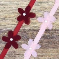 China 40mm*2m Polyester Floral Ribbon Trim OEM ODM Flower Lace Ribbon for sale