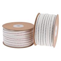 China 10mm x 50 Yard Cotton Stitched Edge Ribbon - ISO9001 Certified for Bags and Luggage Handles for sale