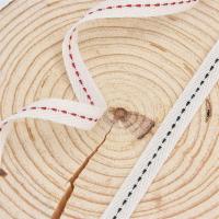 China 10mm x 50 Yard Cotton Stitched Edge Ribbon - ISO9001 Certified for Bags and Luggage Handles for sale